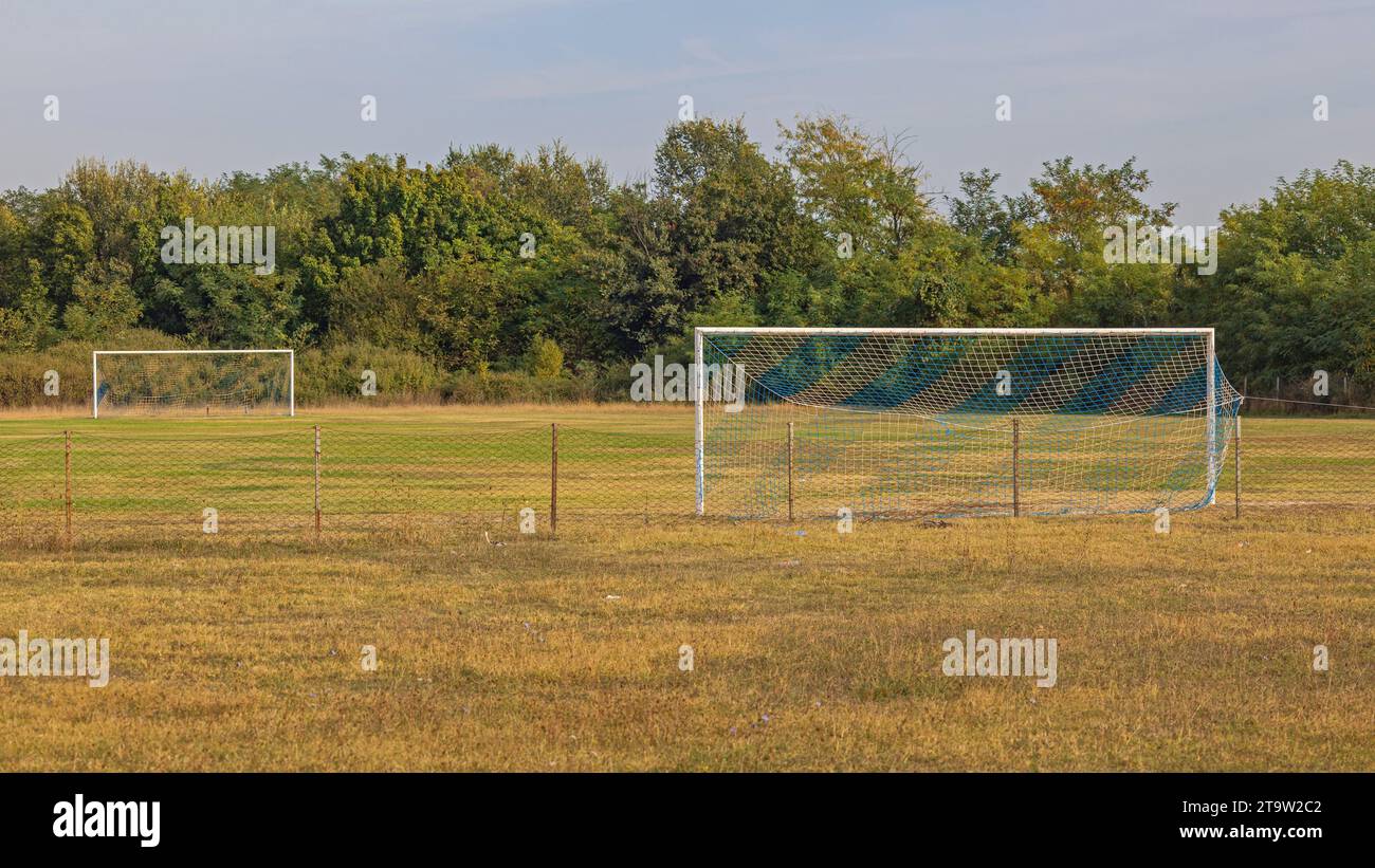 Empty goal stadium soccer yellow hi-res stock photography and images ...