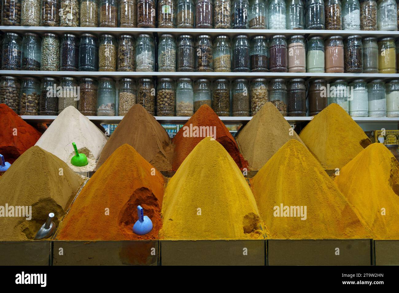 North Africa. Morocco. Marrakesh. Shop of a spice seller Stock Photo ...