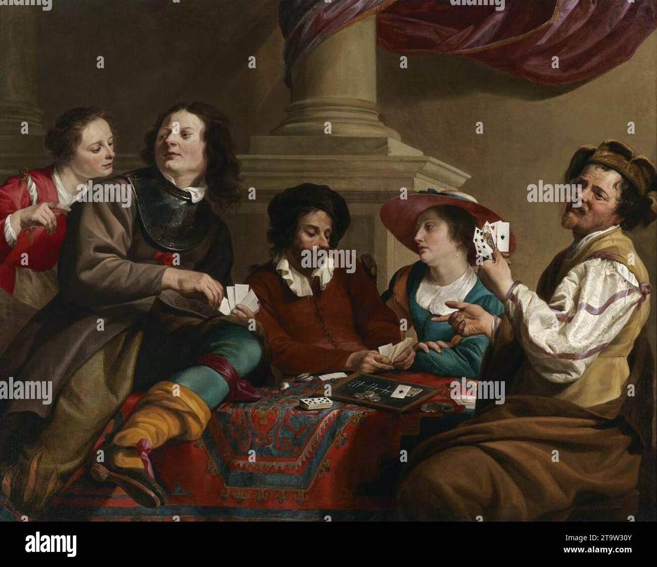 Card players in an interior hi-res stock photography and images - Alamy