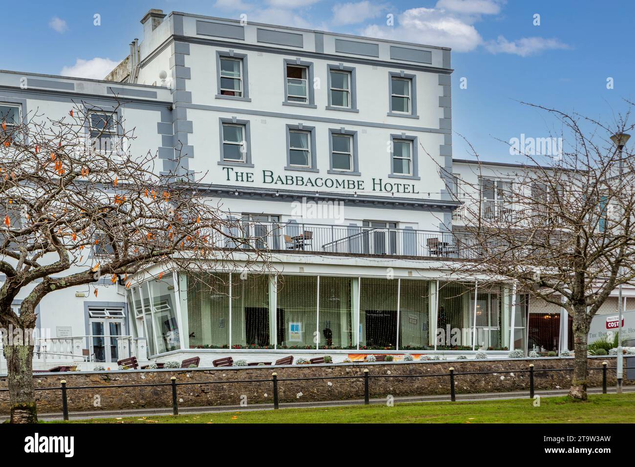 The Babbacombe Hotel, Torquay on the English Riviera, South Devon Stock ...
