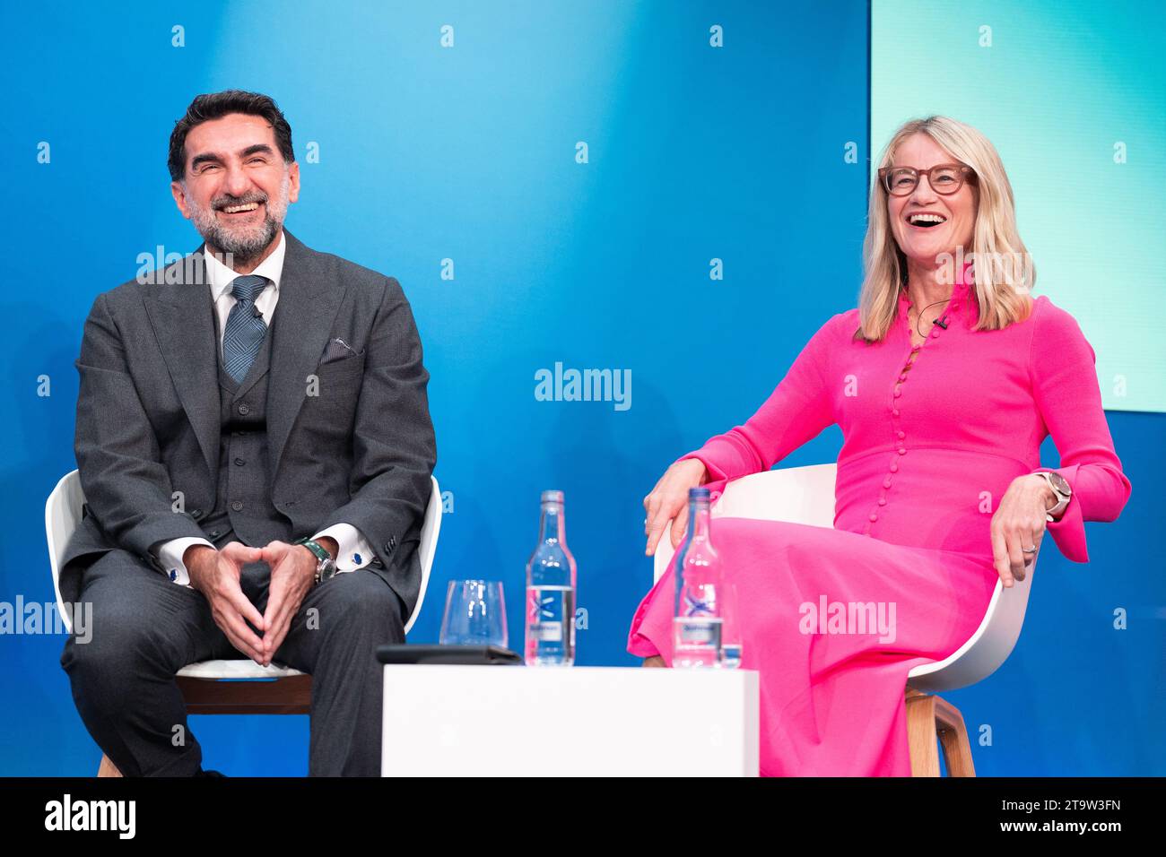 Chairman of Newcastle United Yasir Al-Rumayyan (left) and Deanne ...