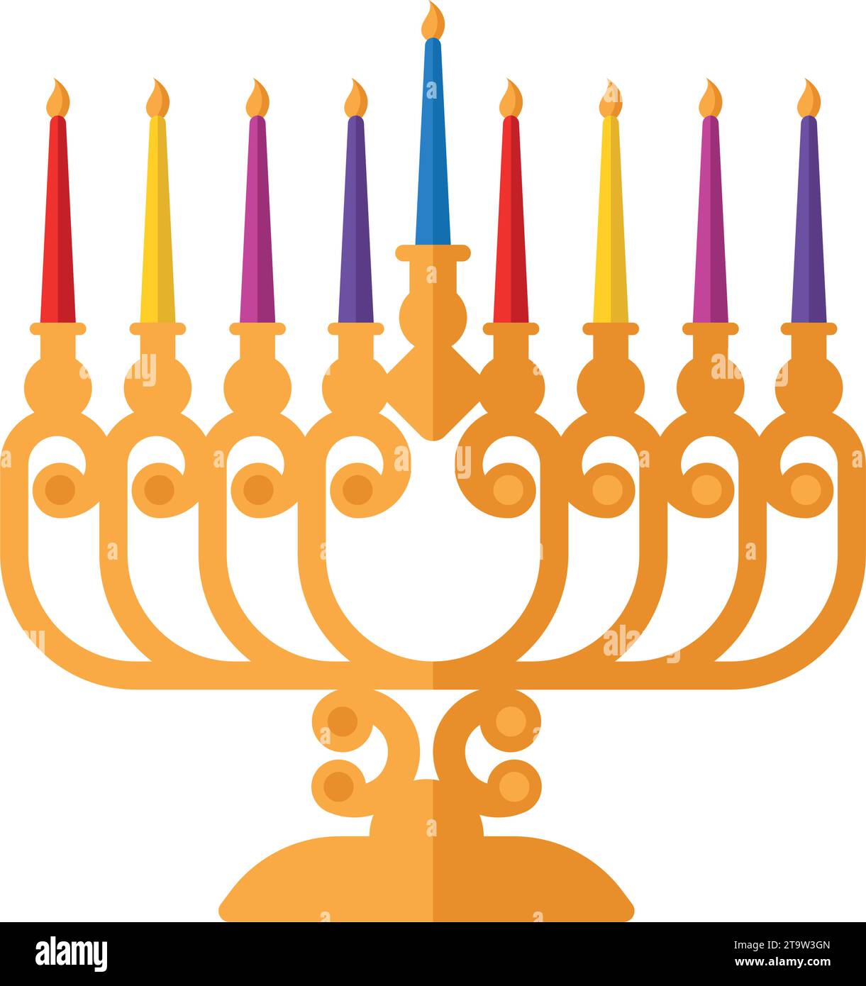 Colored hanukkah menorah icon Vector Stock Vector Image & Art - Alamy