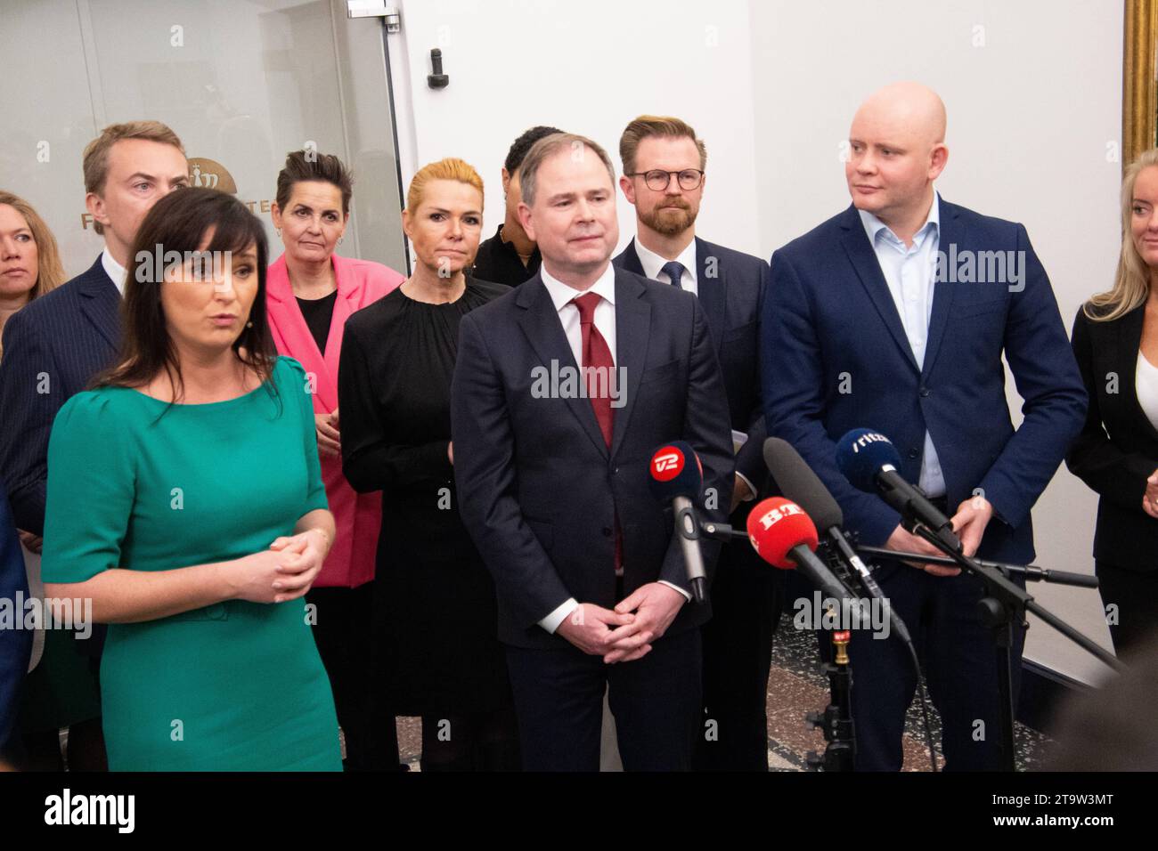 Press conference on the budget agreement for 2024. Danish Minister of ...