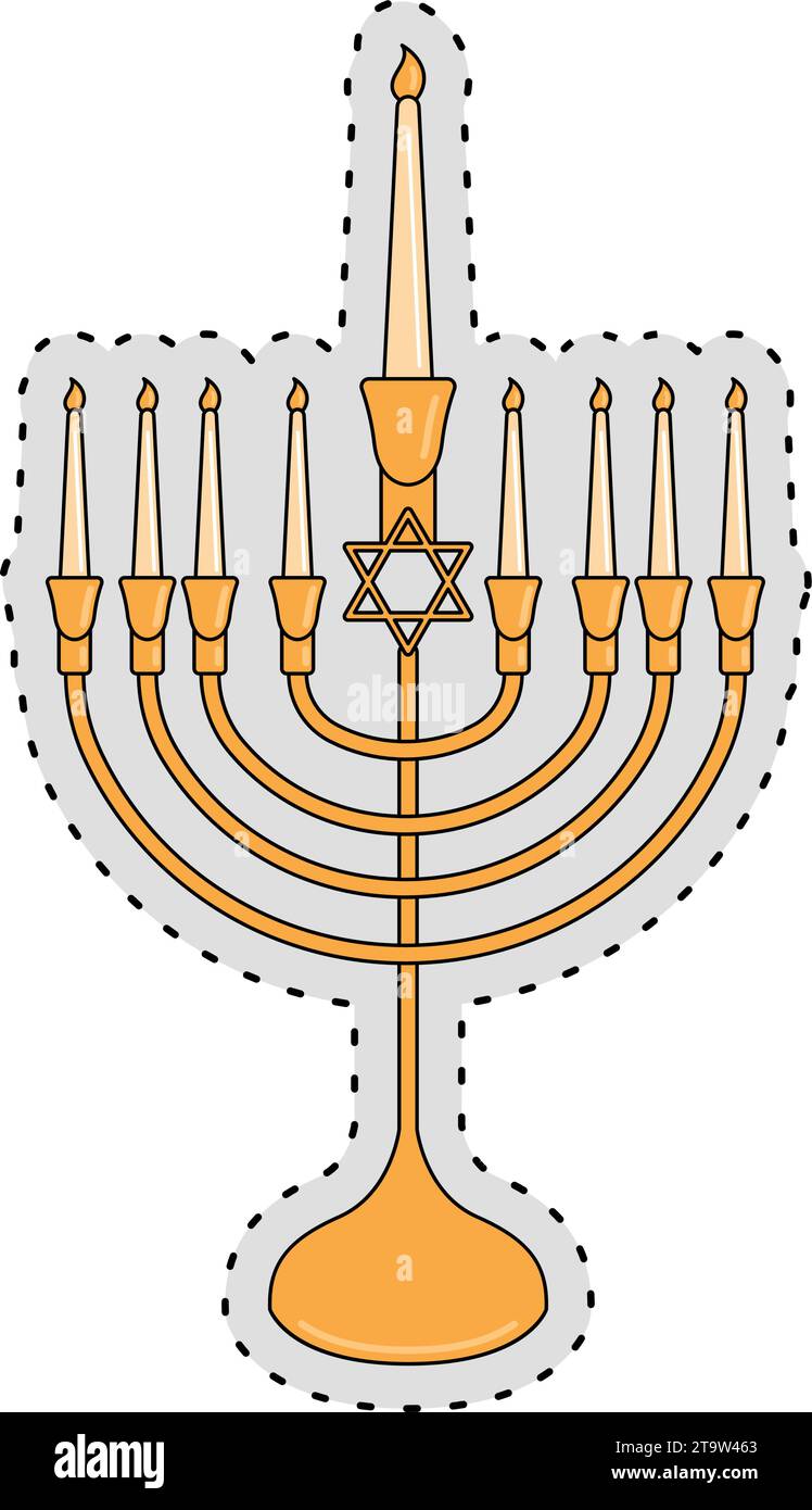 Colored hanukkah menorah icon Vector Stock Vector Image & Art - Alamy