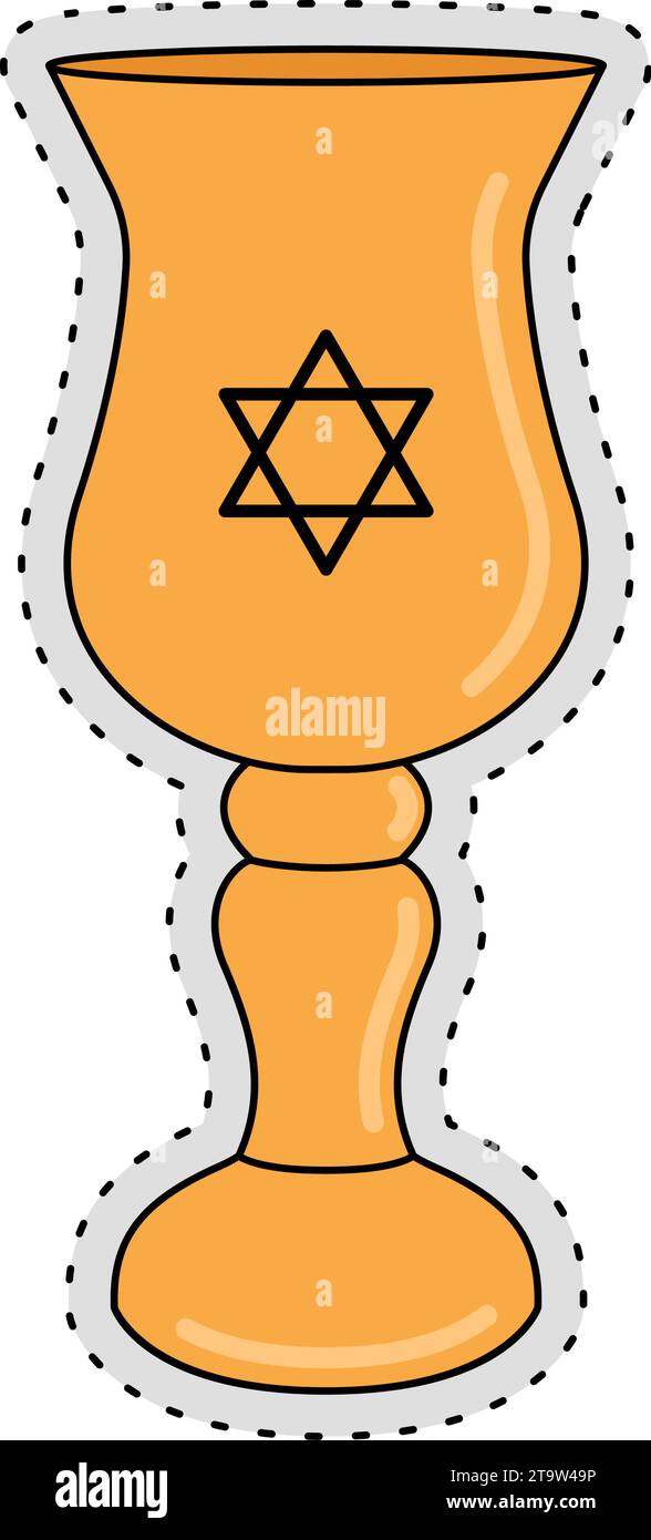 Colored golden hanukkah chalice icon Vector Stock Vector Image & Art ...
