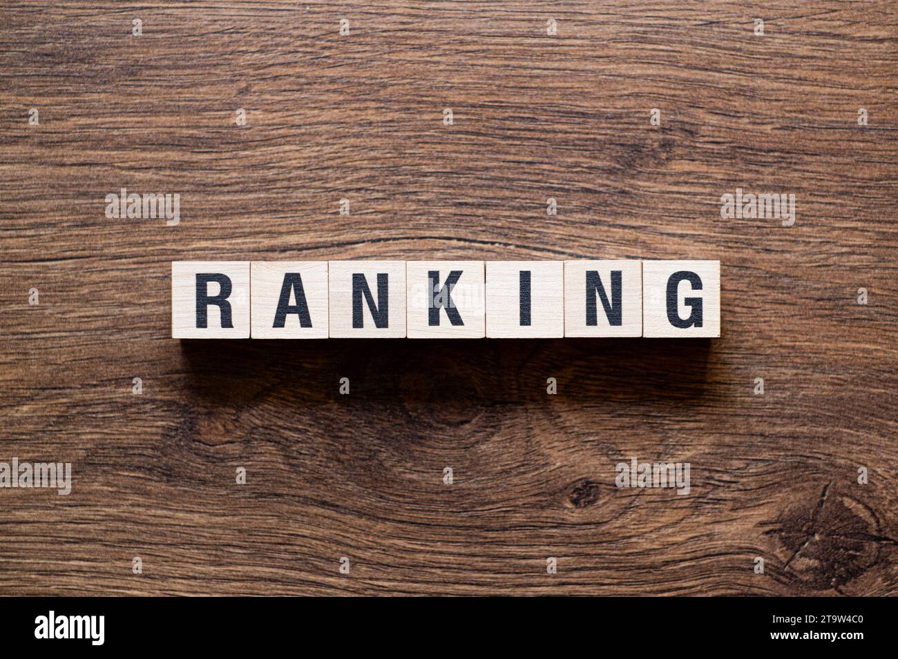 Ranking - word concept on building blocks, text Stock Photo - Alamy