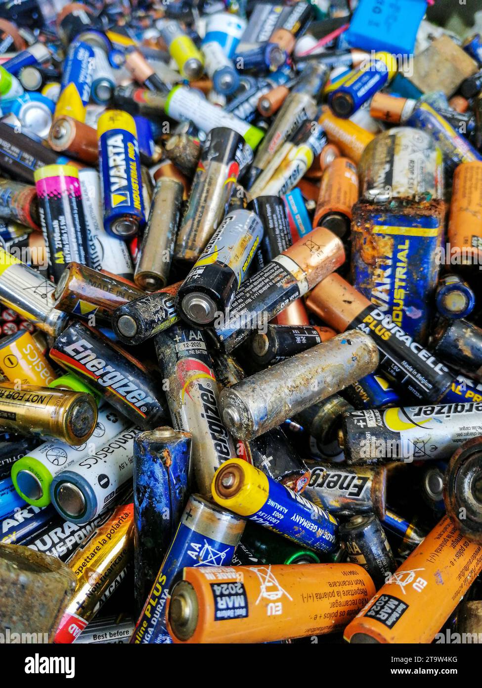 Used Up Batteries Stock Photo - Alamy