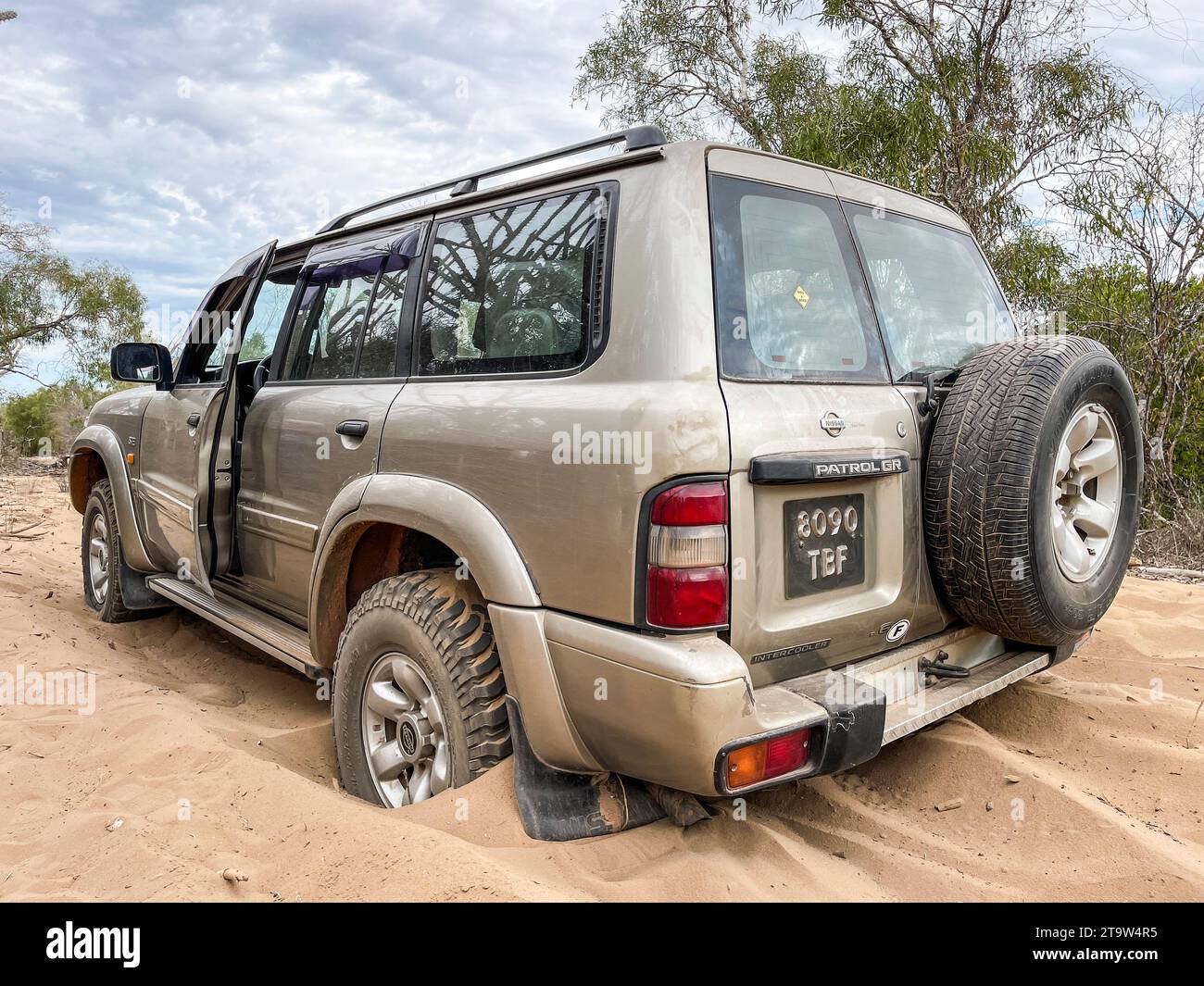 Madagascar, car covered in sand Stock Photo - Alamy