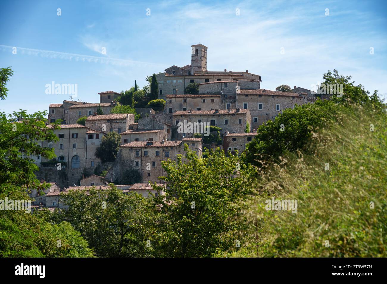 View of Labro, historic village in Rieti province, Lazio, Italy Stock ...