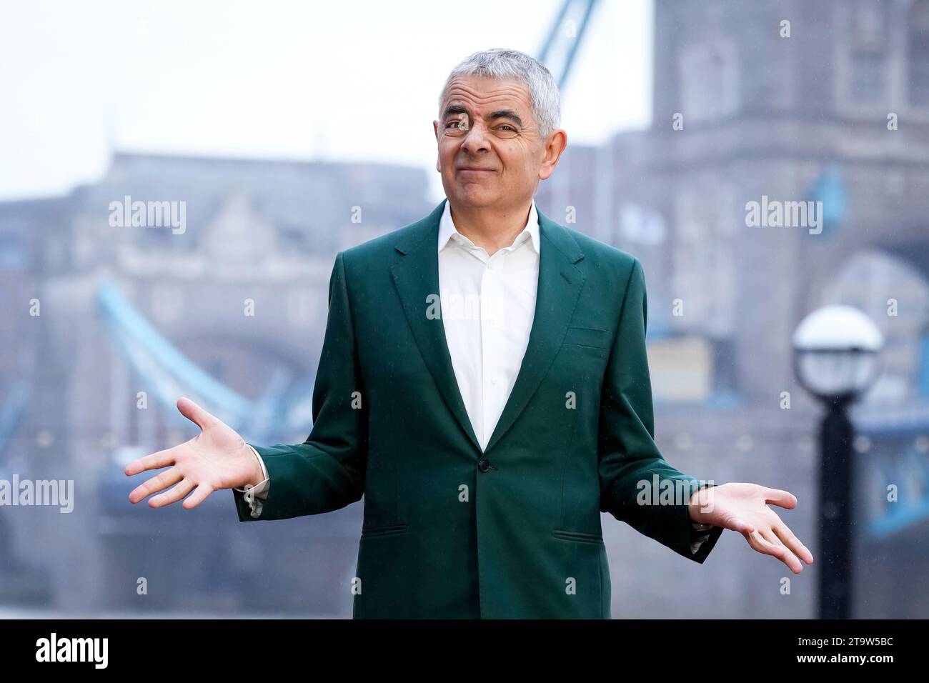 Rowan Atkinson poses for photographers upon arrival at the photo call ...