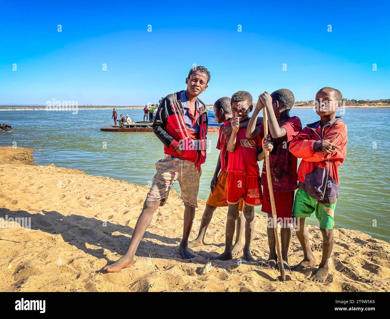 Madagascar, Tsiribihina river, portrait of children Stock Photo - Alamy