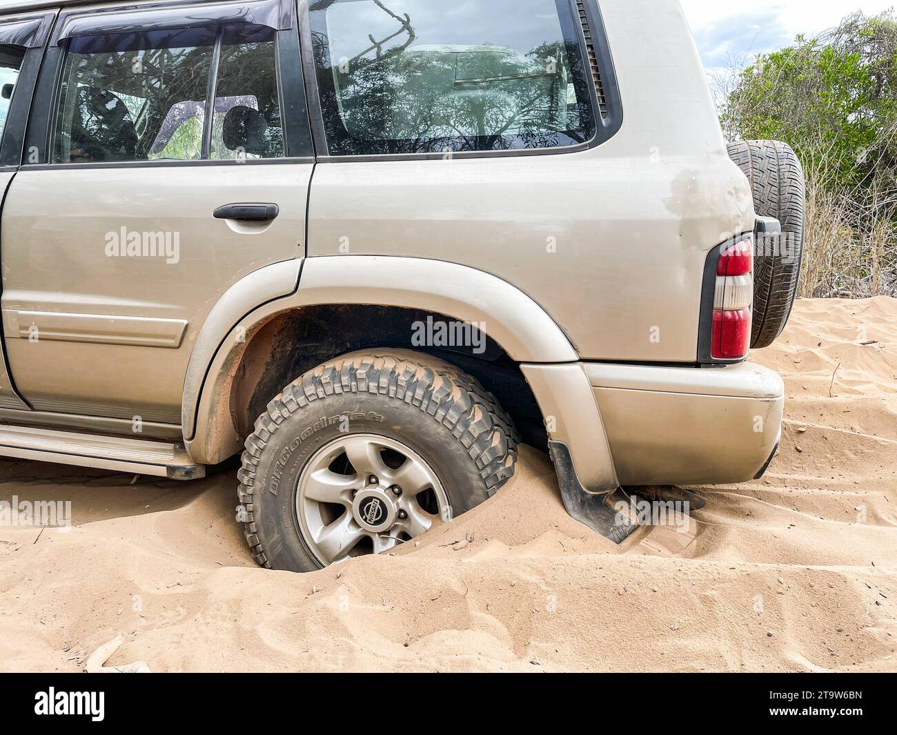 Madagascar, car covered in sand Stock Photo - Alamy