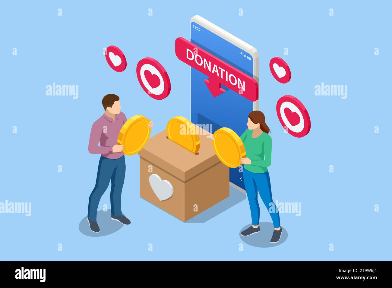 Charity fundraising cartoon hi-res stock photography and images - Alamy