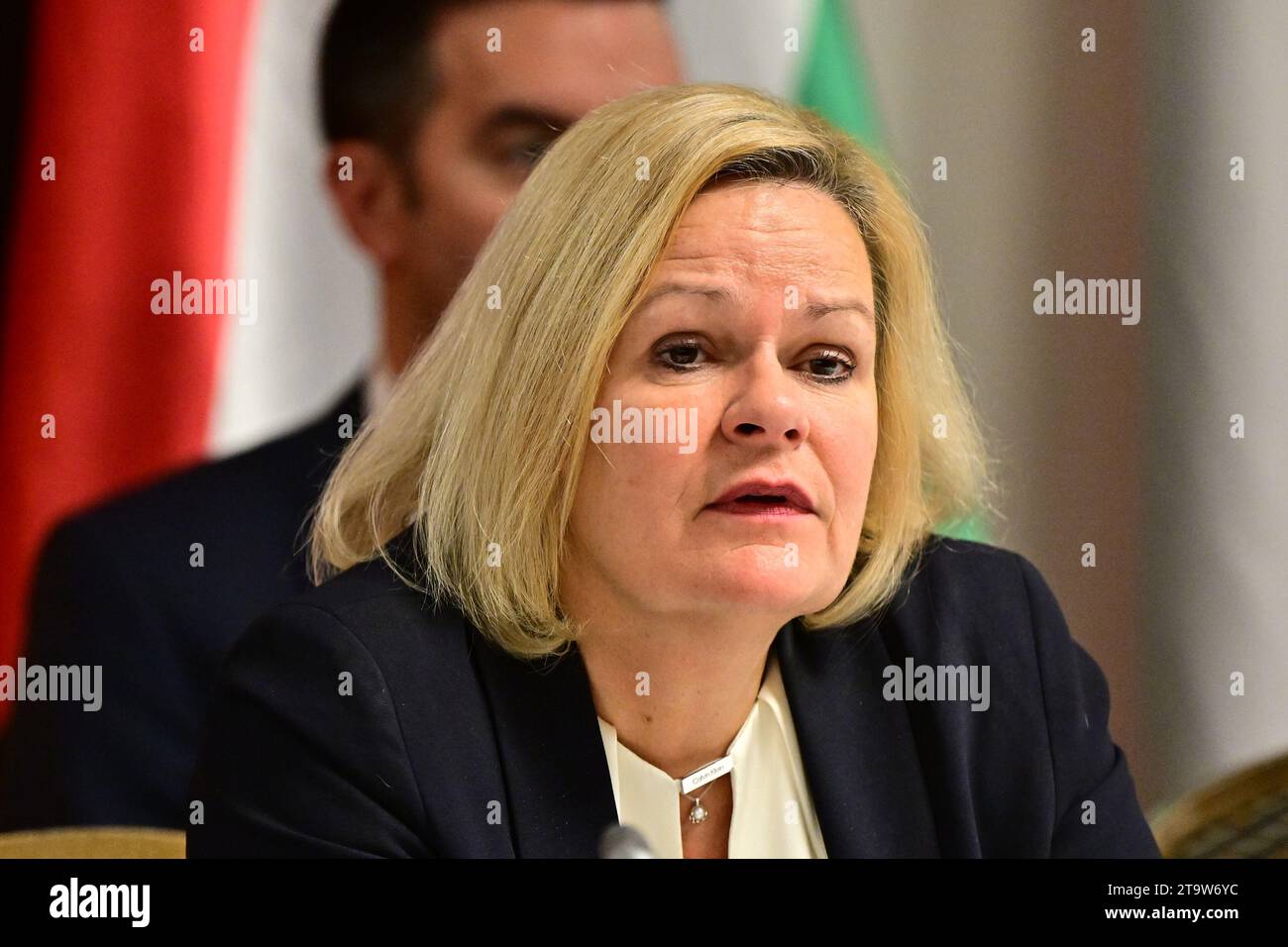 Szeged, Hungary. 27th Nov, 2023. Nancy Faeser (SPD), Federal Minister ...