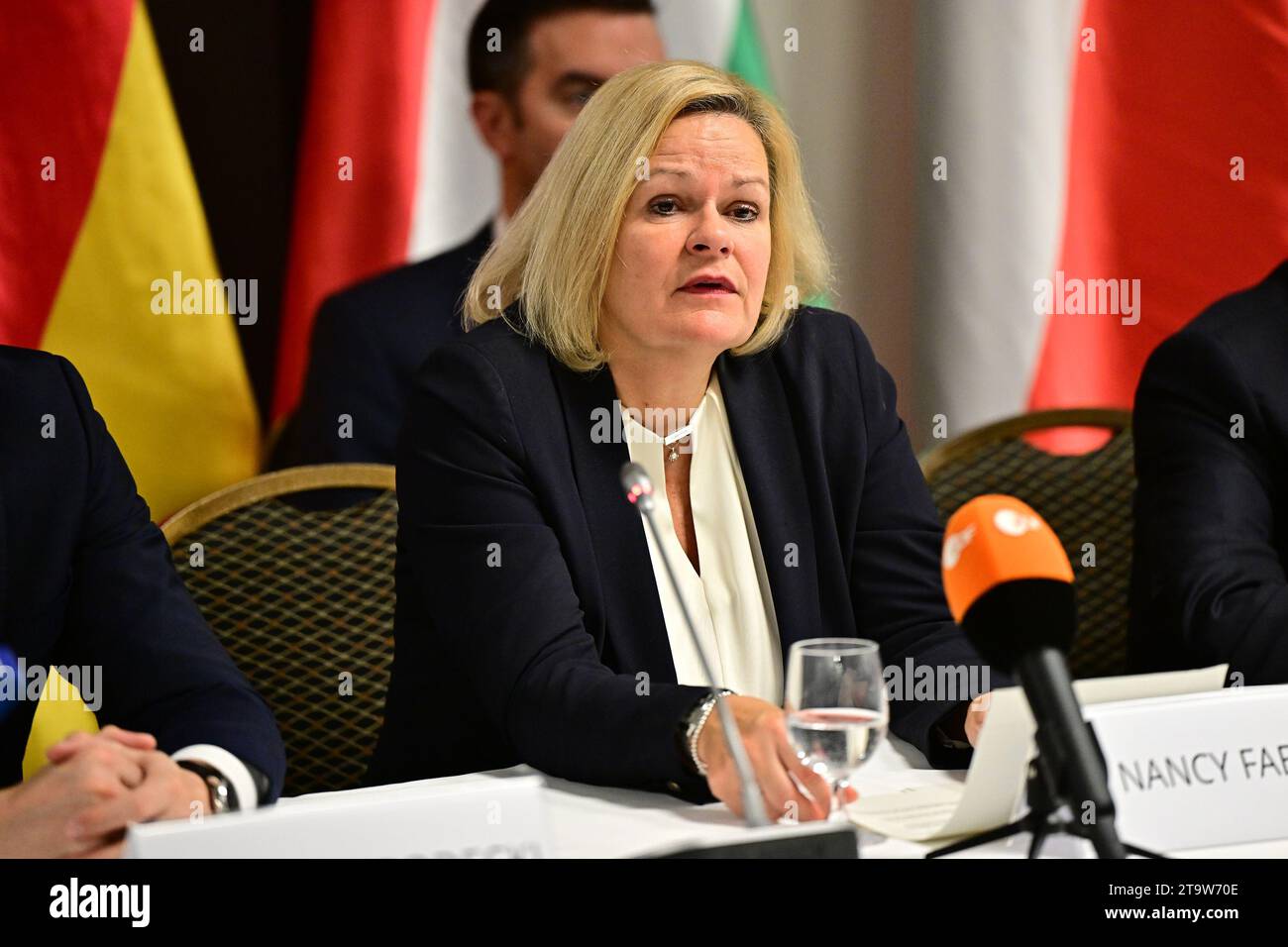Szeged, Hungary. 27th Nov, 2023. Nancy Faeser (SPD), Federal Minister ...