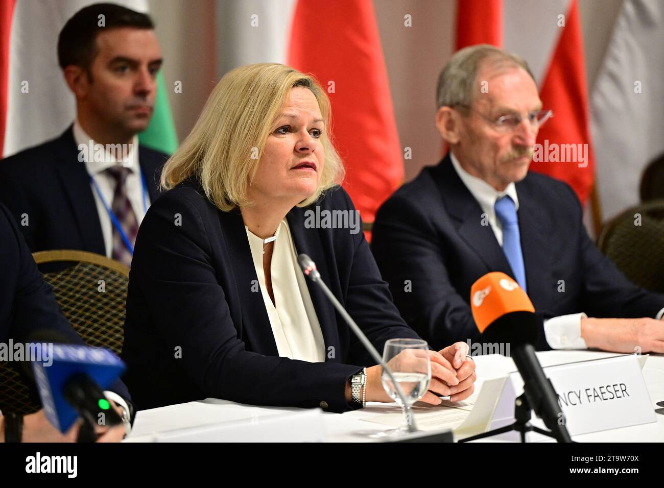 Szeged, Hungary. 27th Nov, 2023. Nancy Faeser (SPD), Federal Minister ...