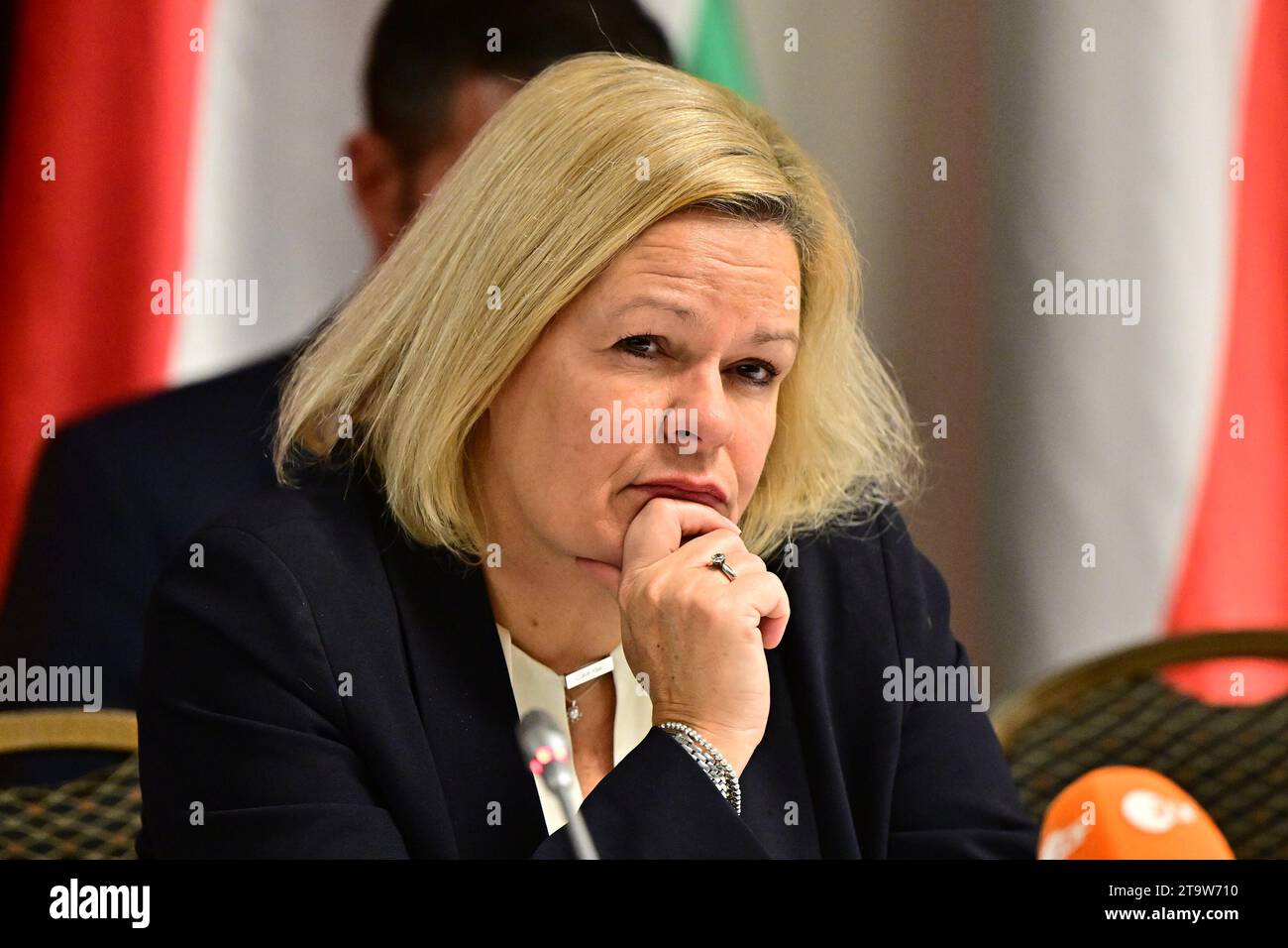 Szeged, Hungary. 27th Nov, 2023. Nancy Faeser (SPD), Federal Minister ...