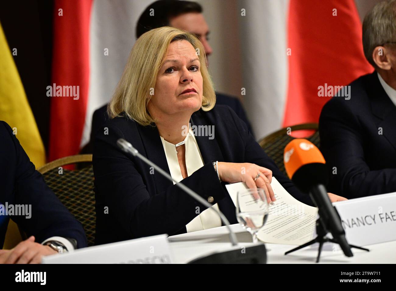 Szeged, Hungary. 27th Nov, 2023. Nancy Faeser (SPD), Federal Minister ...