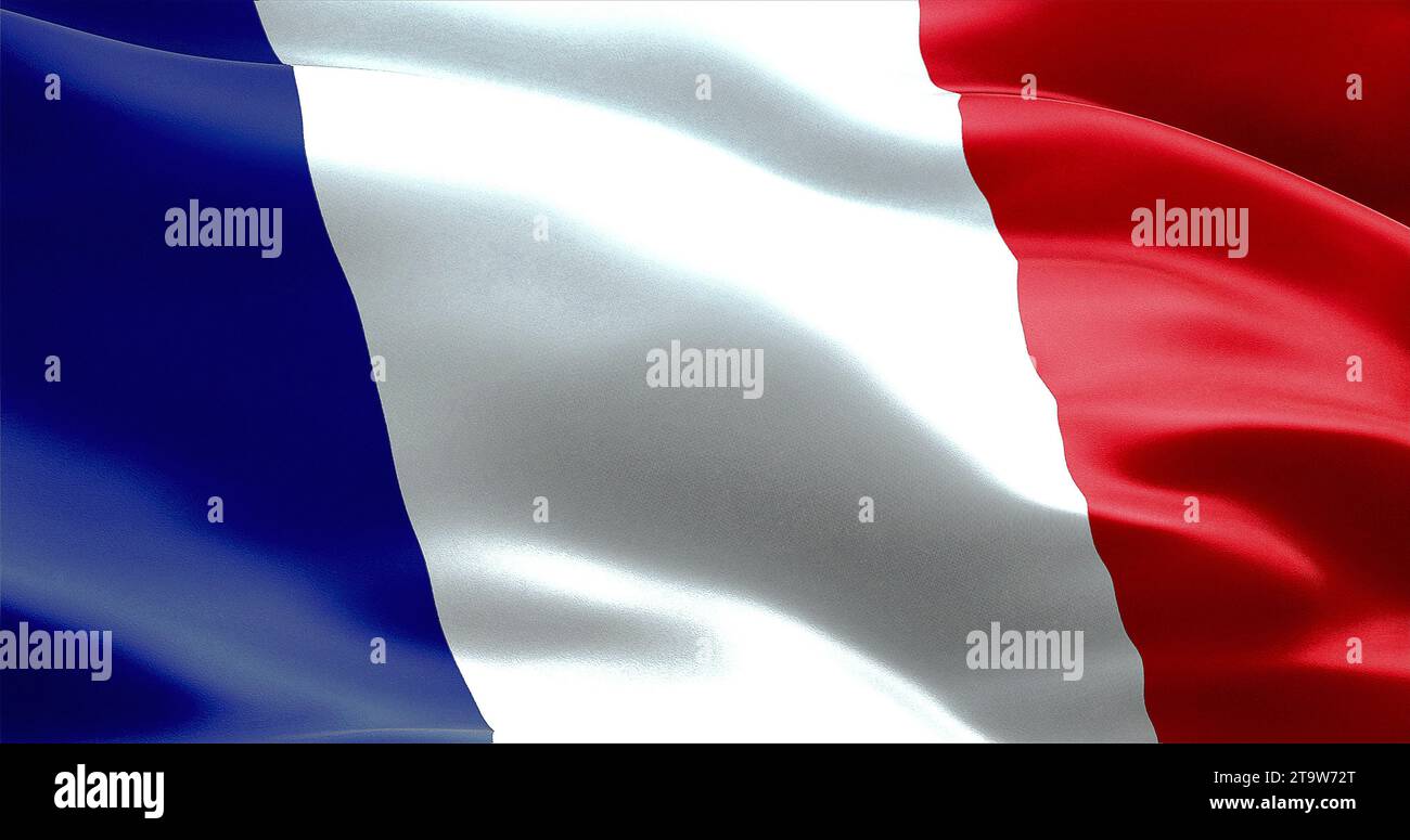 waving fabric texture of the flag of france Stock Photo - Alamy