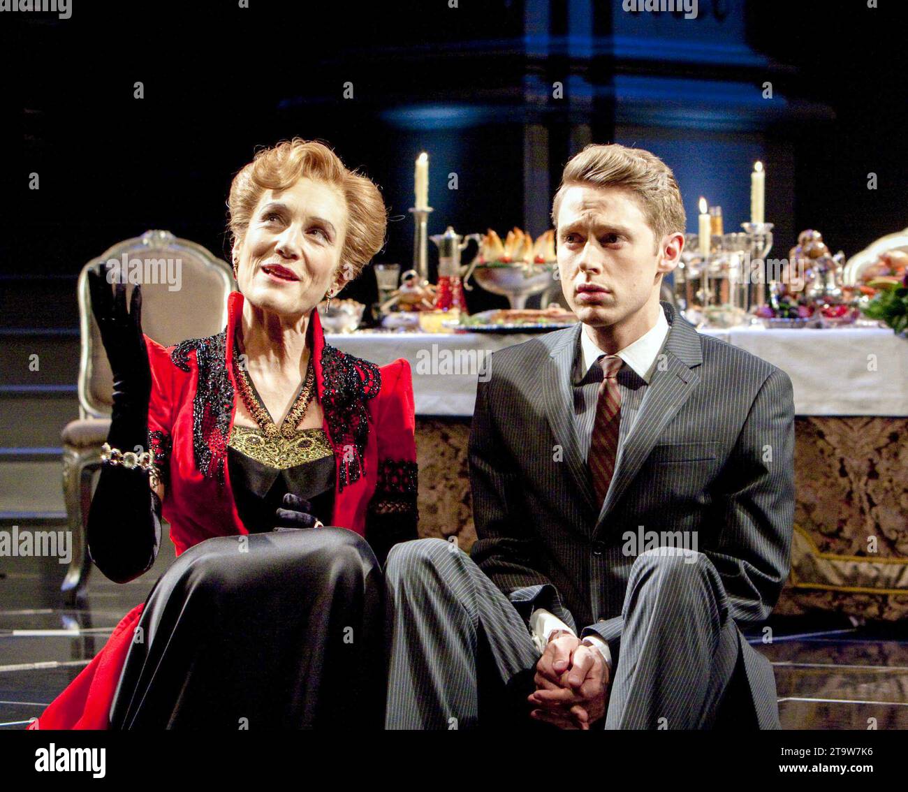 Harriet Walter (Livia), Samuel Barnett (Leantio) in WOMEN BEWARE WOMEN ...