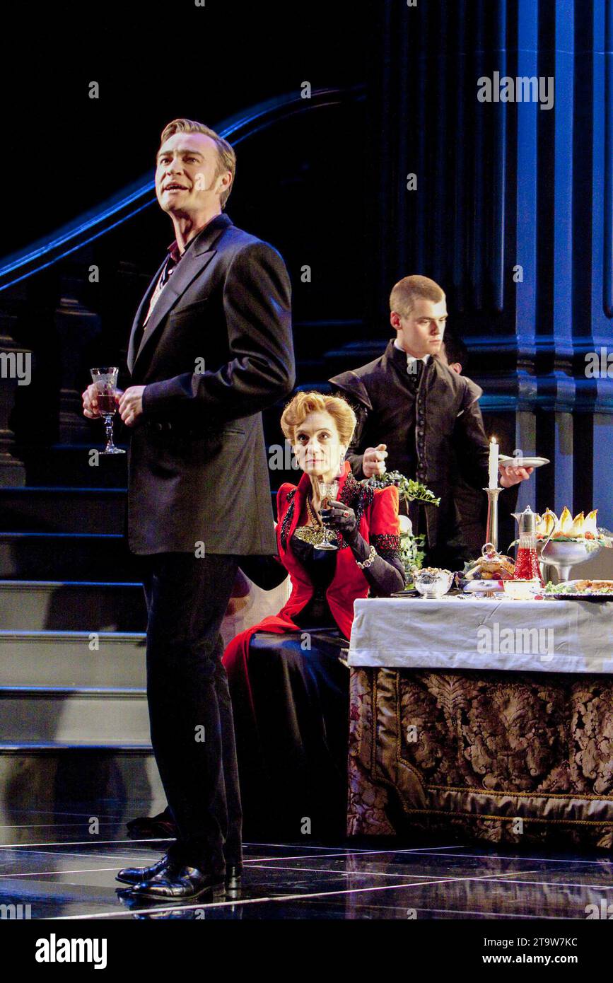 Raymond Coulthard (Hippolito), Harriet Walter (Livia) in WOMEN BEWARE ...