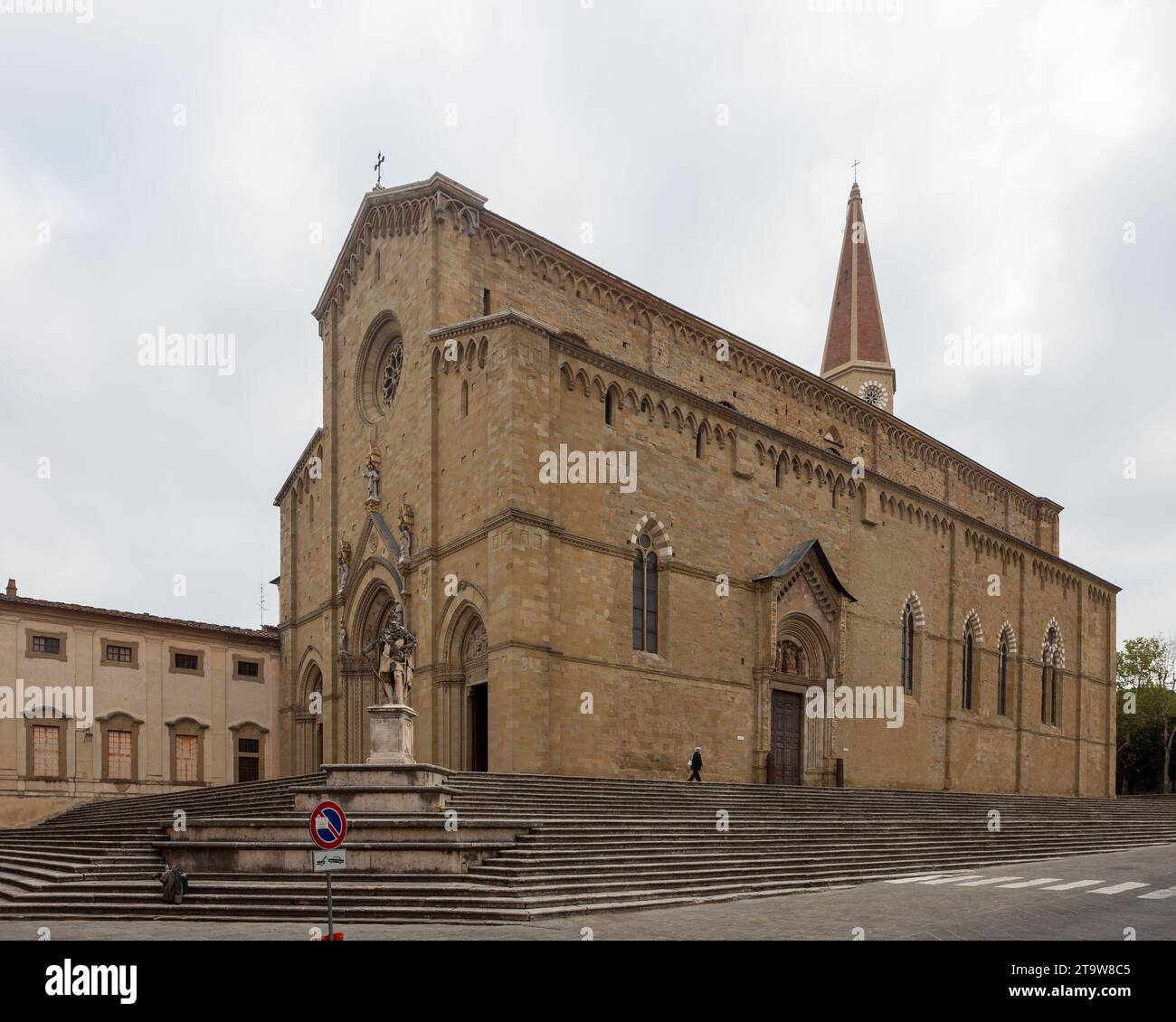 Medieval San Donato Cathedral with fresco by Piero della Francesca and ...