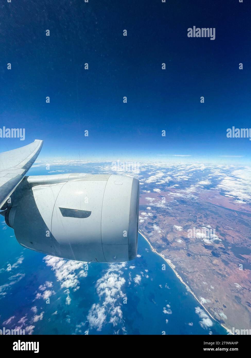 Panoramic view from an airplane window Stock Photo - Alamy