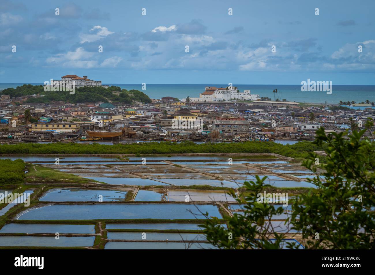 View on Elmina castle and ocean Stock Photo - Alamy