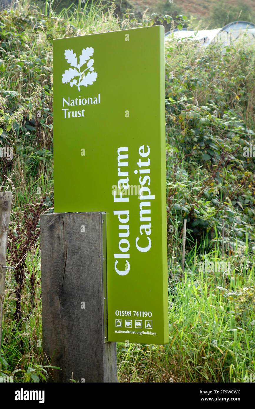 National Trust Cloud Farm Campsite, Nr Malmsmead, Exmoor National Park ...