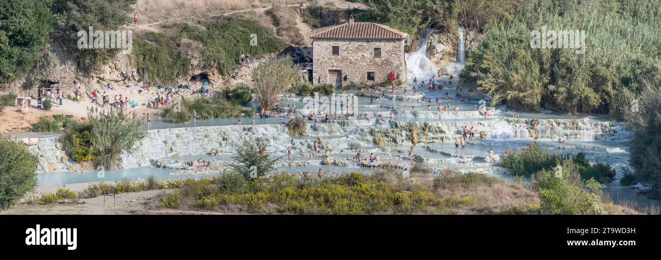 Saturnia hot springs aerial hi-res stock photography and images - Alamy