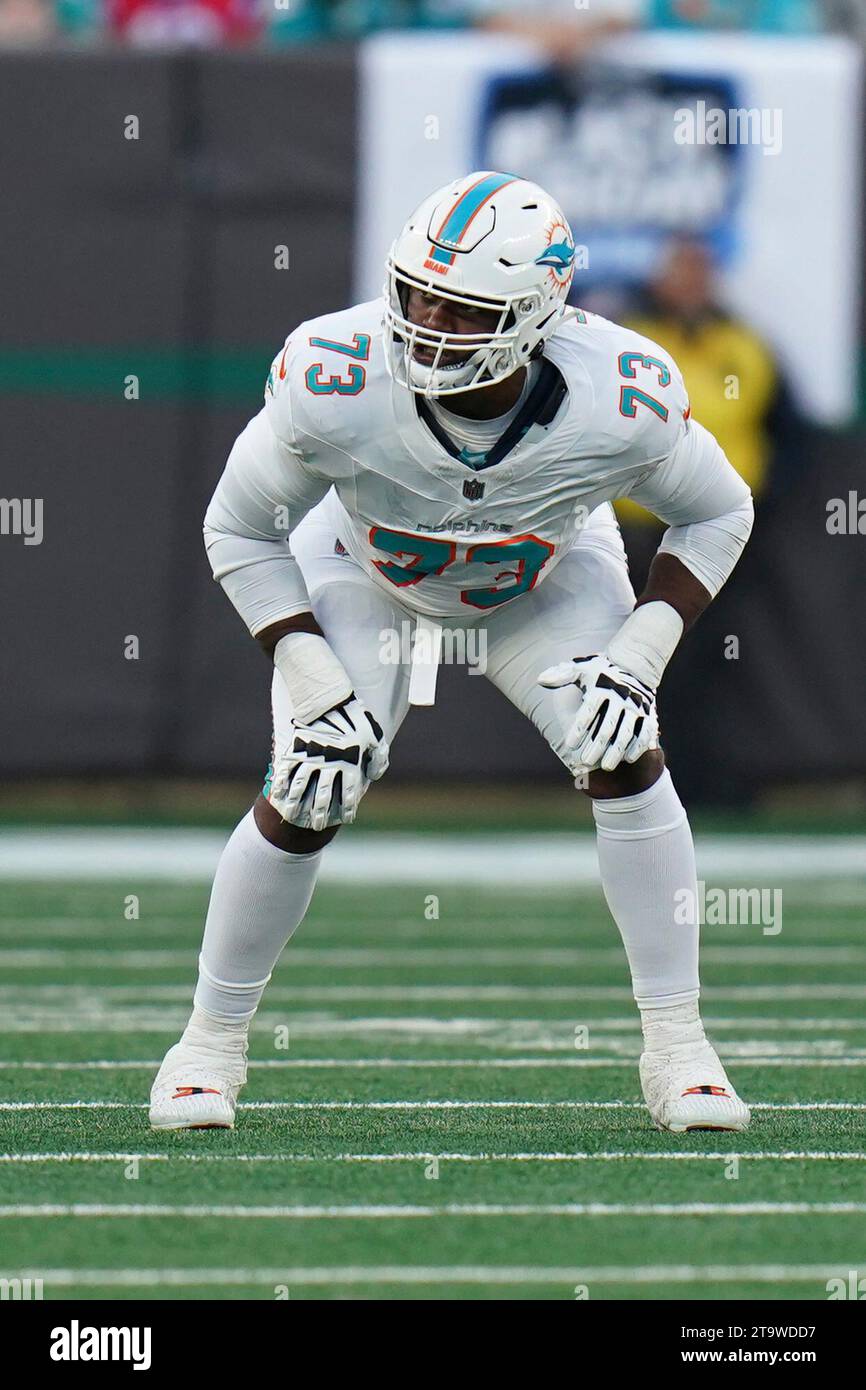 Miami Dolphins guard Austin Jackson (73) during an NFL football game ...
