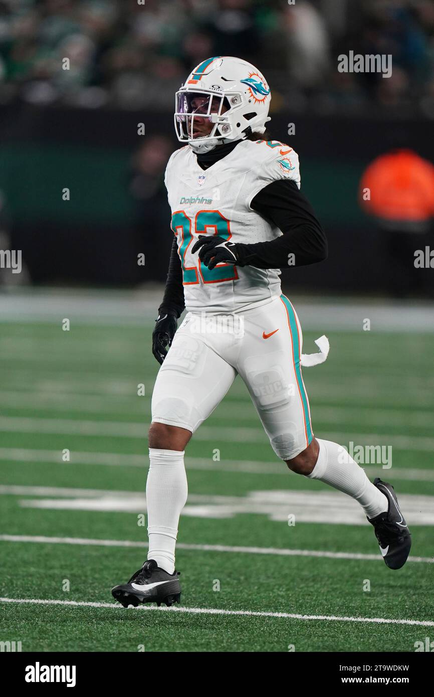 Miami Dolphins safety Elijah Campbell (22) during an NFL football game ...