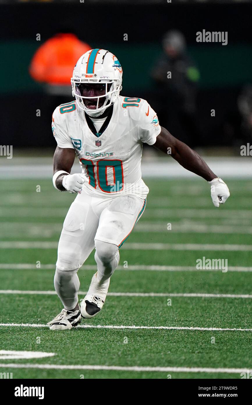 Miami Dolphins wide receiver Tyreek Hill (10) during an NFL football ...