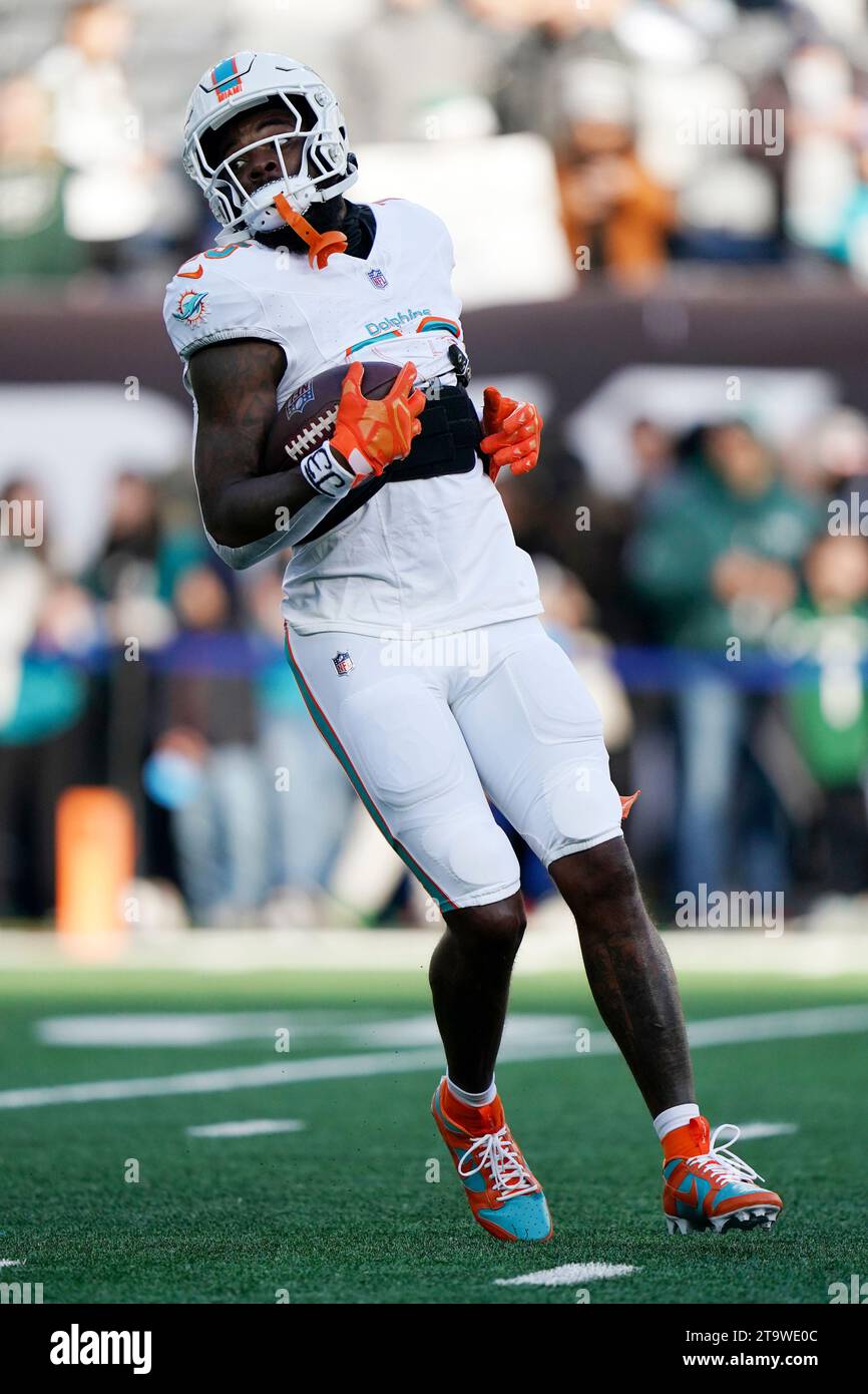 Miami Dolphins running back Jeff Wilson Jr. (23) during an NFL football ...
