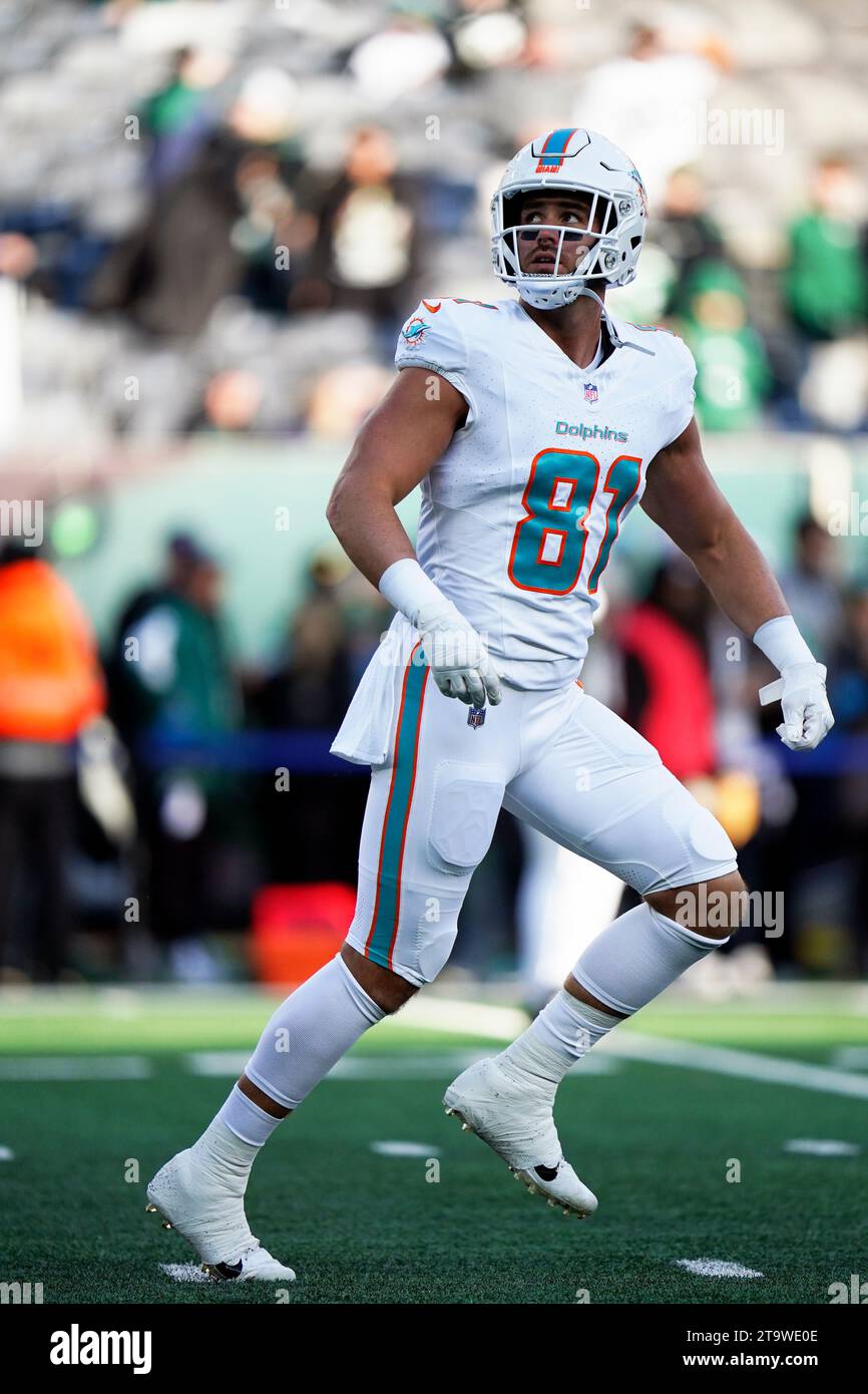 Miami Dolphins tight end Durham Smythe (81) during an NFL football game ...