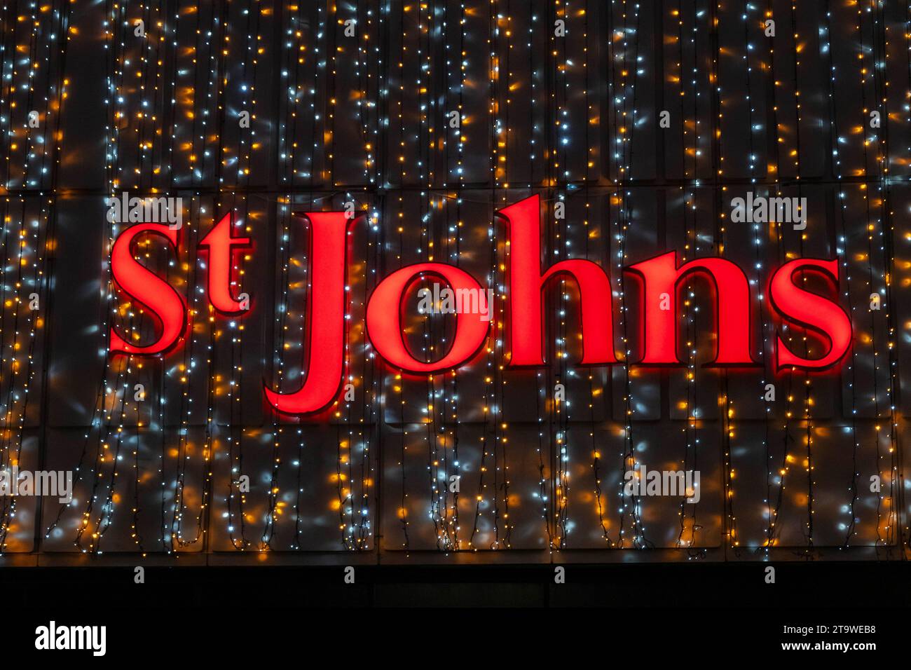 Sign outside St Johns Shopping Centre in Liverpool Stock Photo - Alamy