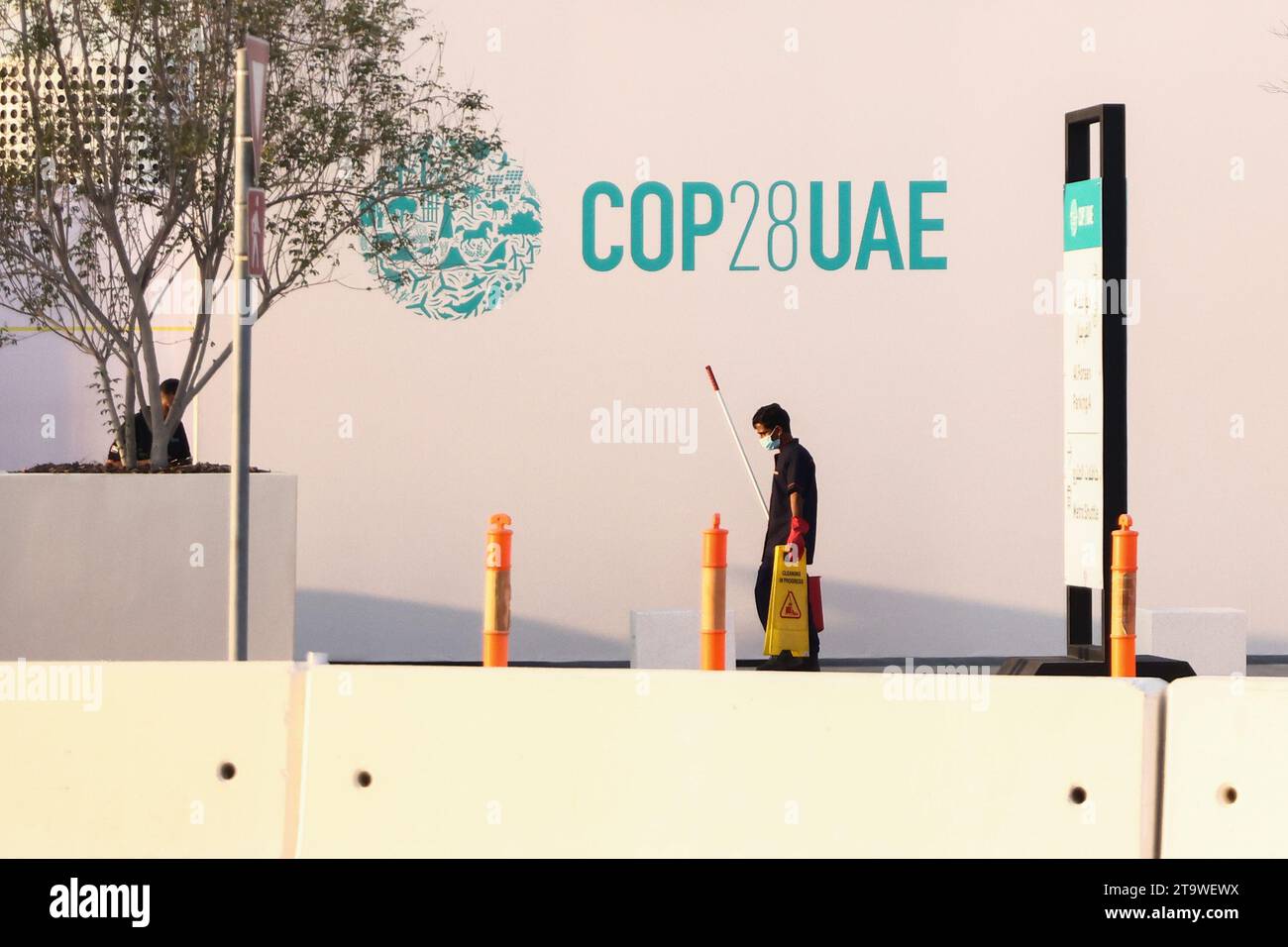 Dubai, United Arab Emirates. 27th Nov, 2023. A logo of COP28 UAE, the ...