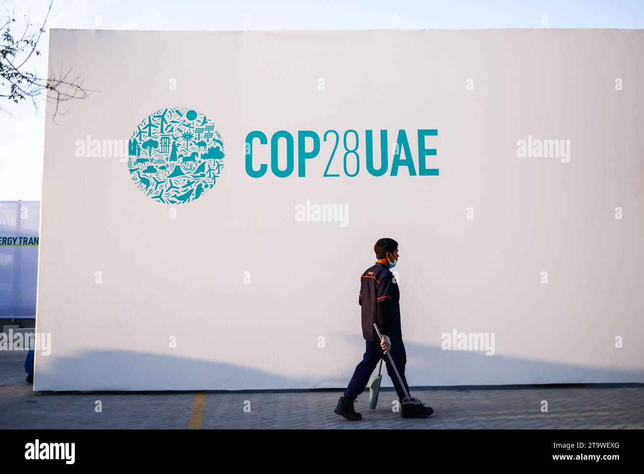 Dubai, United Arab Emirates. 27th Nov, 2023. A logo of COP28 UAE, the ...