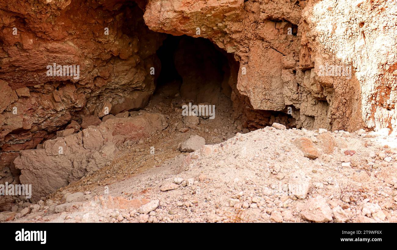Cave in Desert Stock Photo - Alamy
