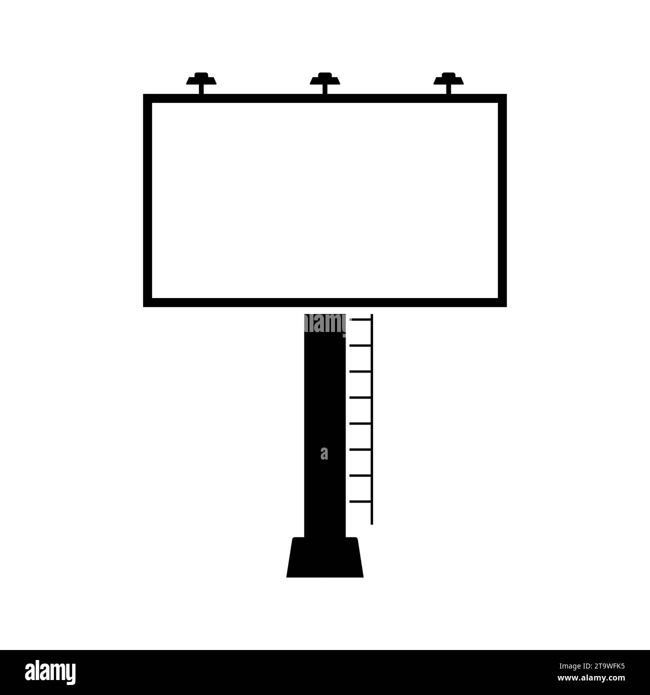 Billboard blank icon. Empty billboard isolated on white background ...