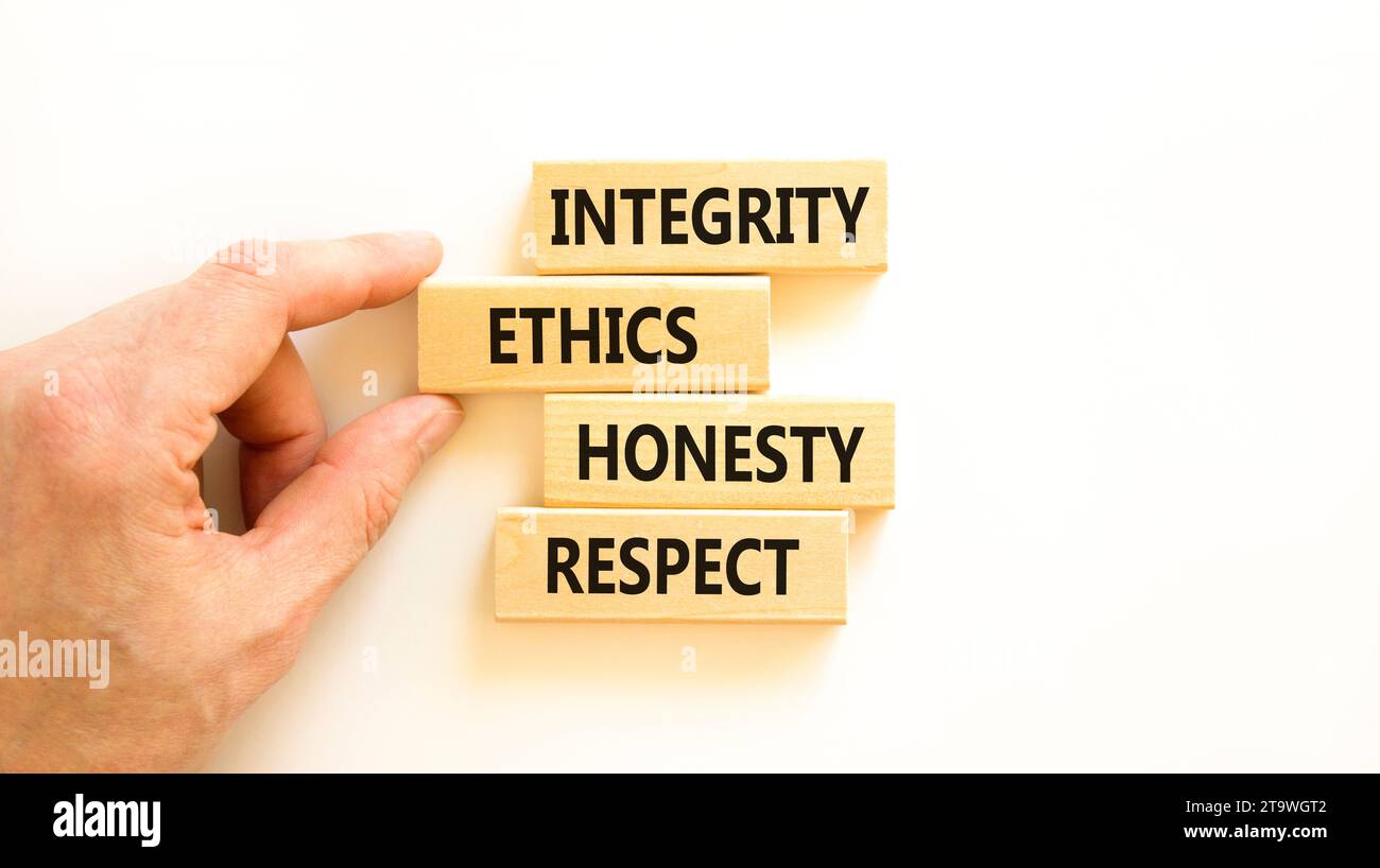 Integrity ethics honesty respect symbol. Concept word Integrity Ethics ...