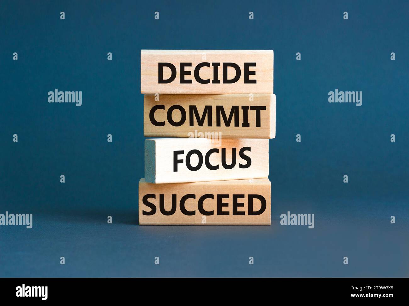 Decide commit focus succeed symbol. Concept word Decide Commit Focus ...