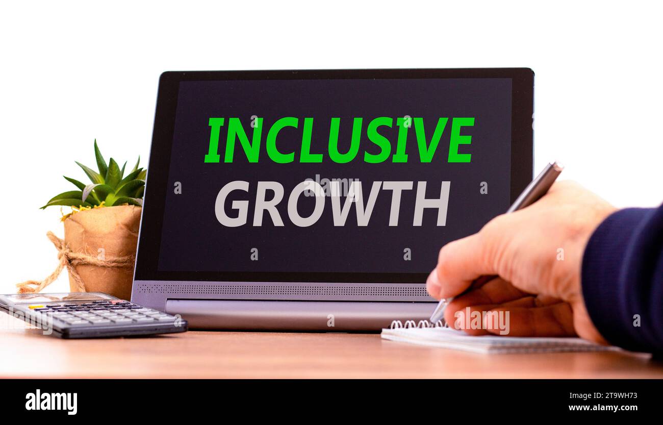 Inclusive growth symbol. Concept words Inclusive growth on beautiful ...