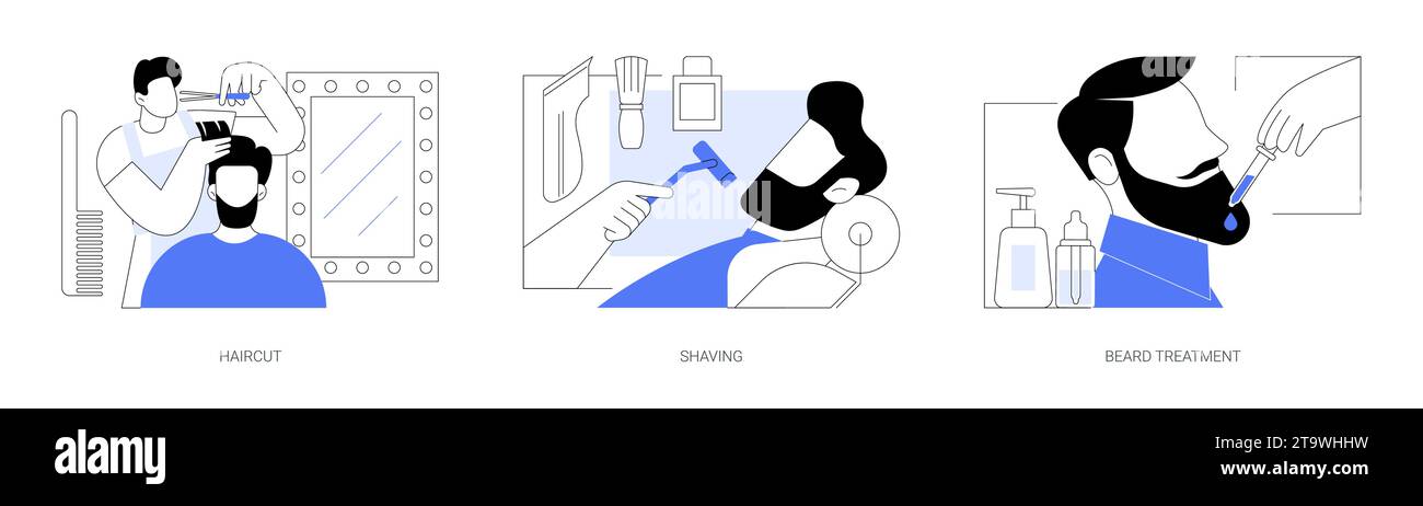 Barbershop isolated cartoon vector illustrations se Stock Vector Image ...