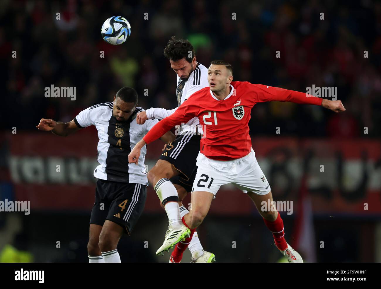 Jonathan Tah of Germany Robert Anrich of Germany Sasa Kalajdzic of ...