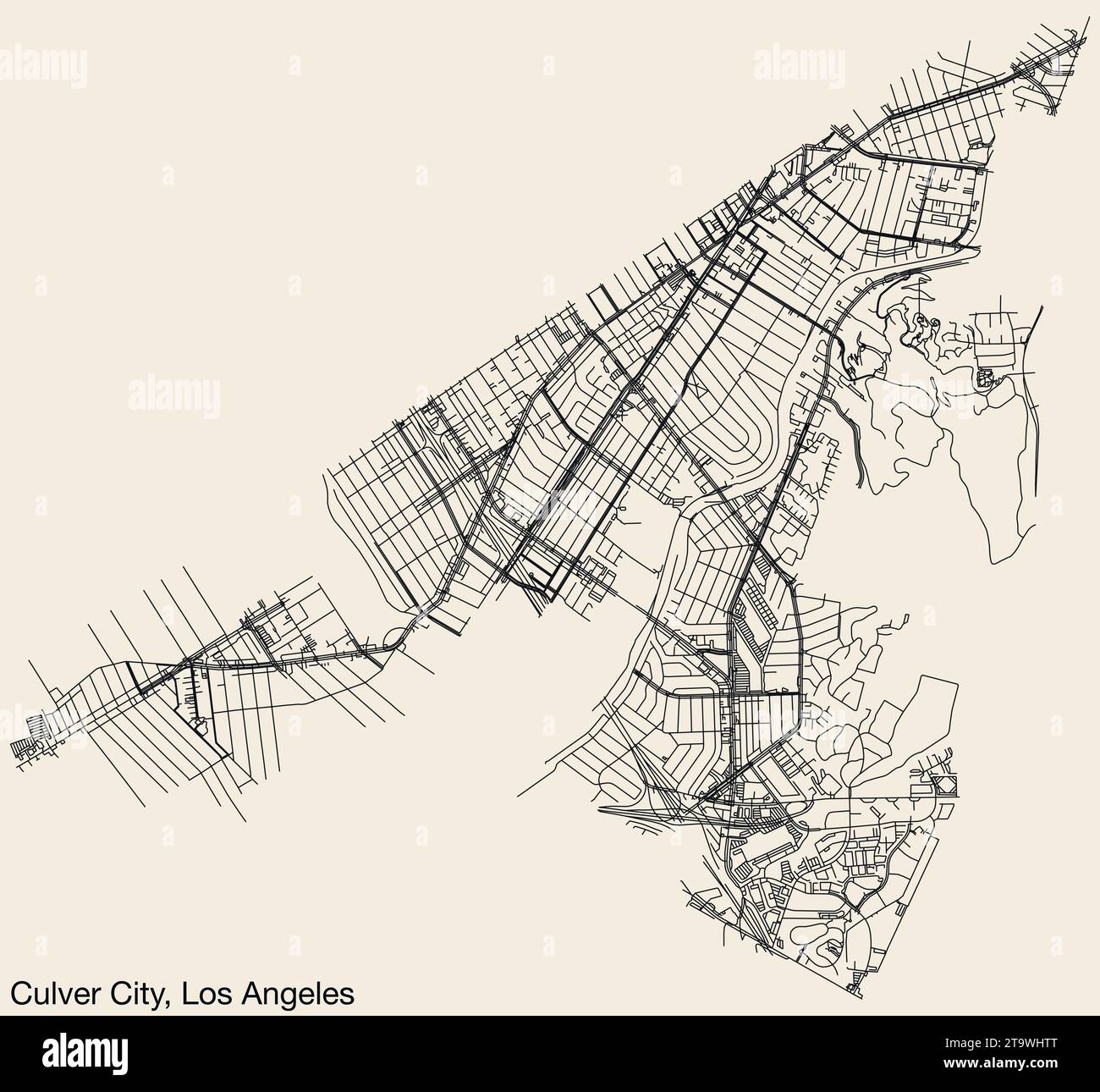 Street roads map of the CITY OF CULVER CITY, LOS ANGELES CITY COUNCIL ...