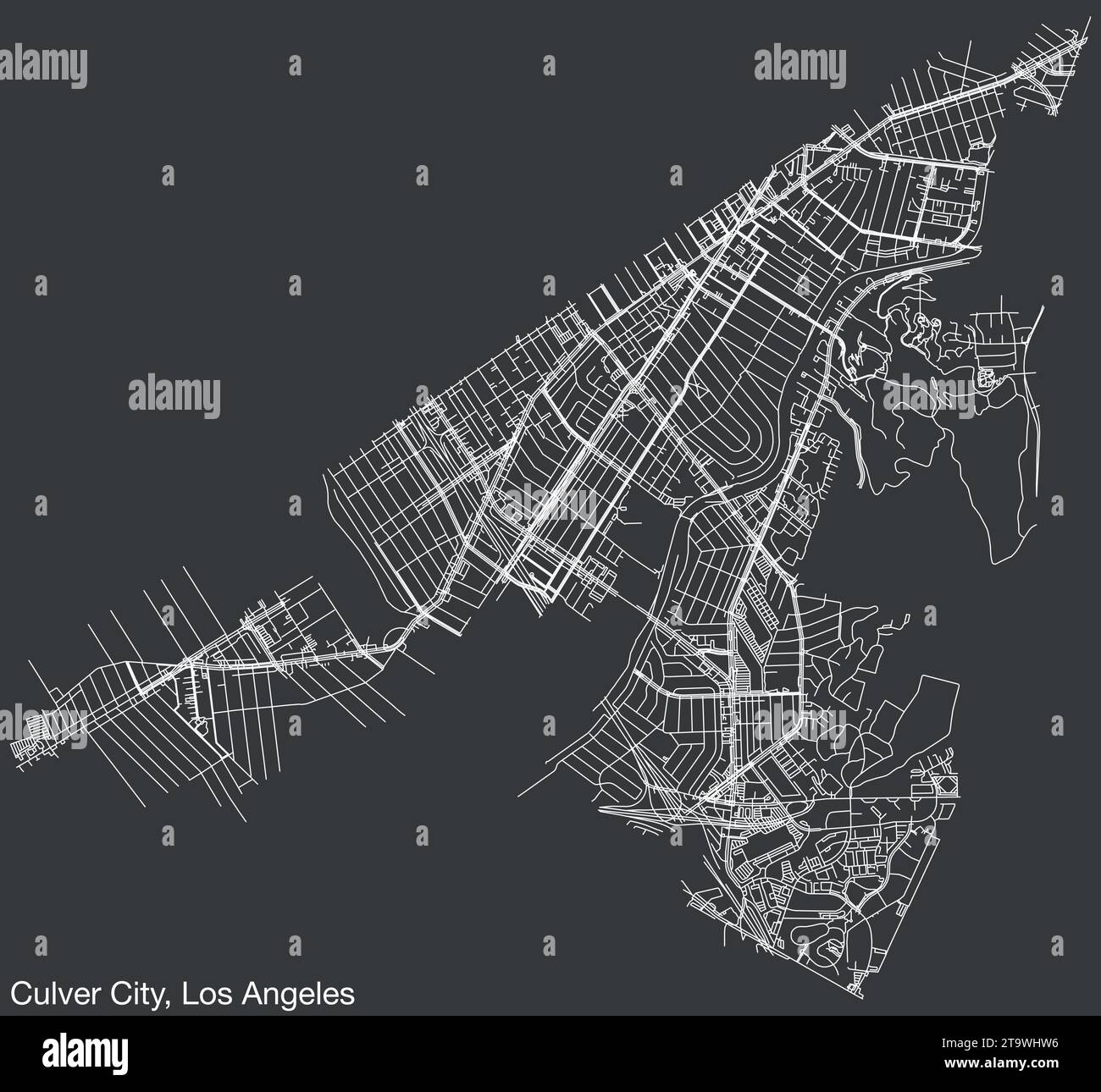 Street roads map of the CITY OF CULVER CITY, LOS ANGELES CITY COUNCIL ...