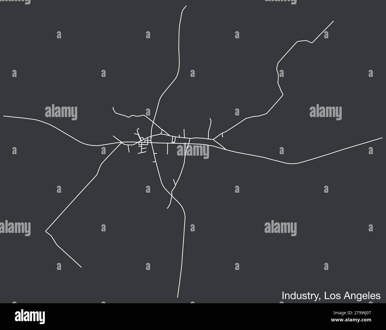 Street roads map of the CITY OF INDUSTRY, LOS ANGELES CITY COUNCIL ...