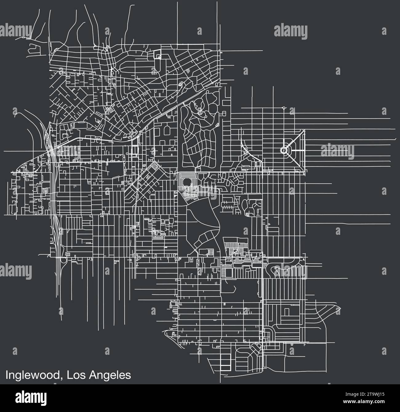 Map of inglewood hi-res stock photography and images - Alamy