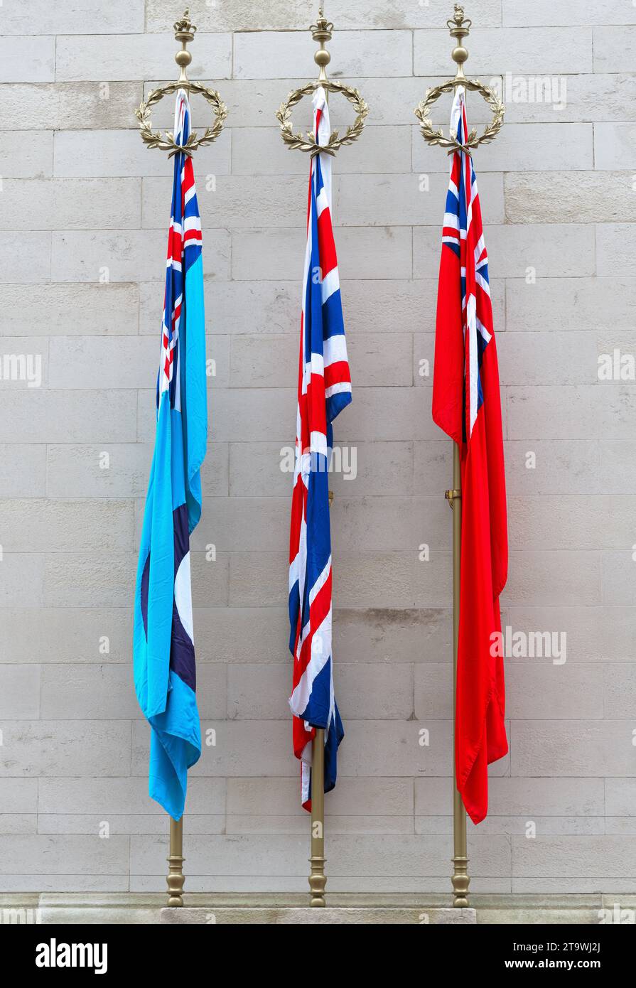 Flags on the cenotaph memorial, Whitehall, November 2023 Stock Photo ...